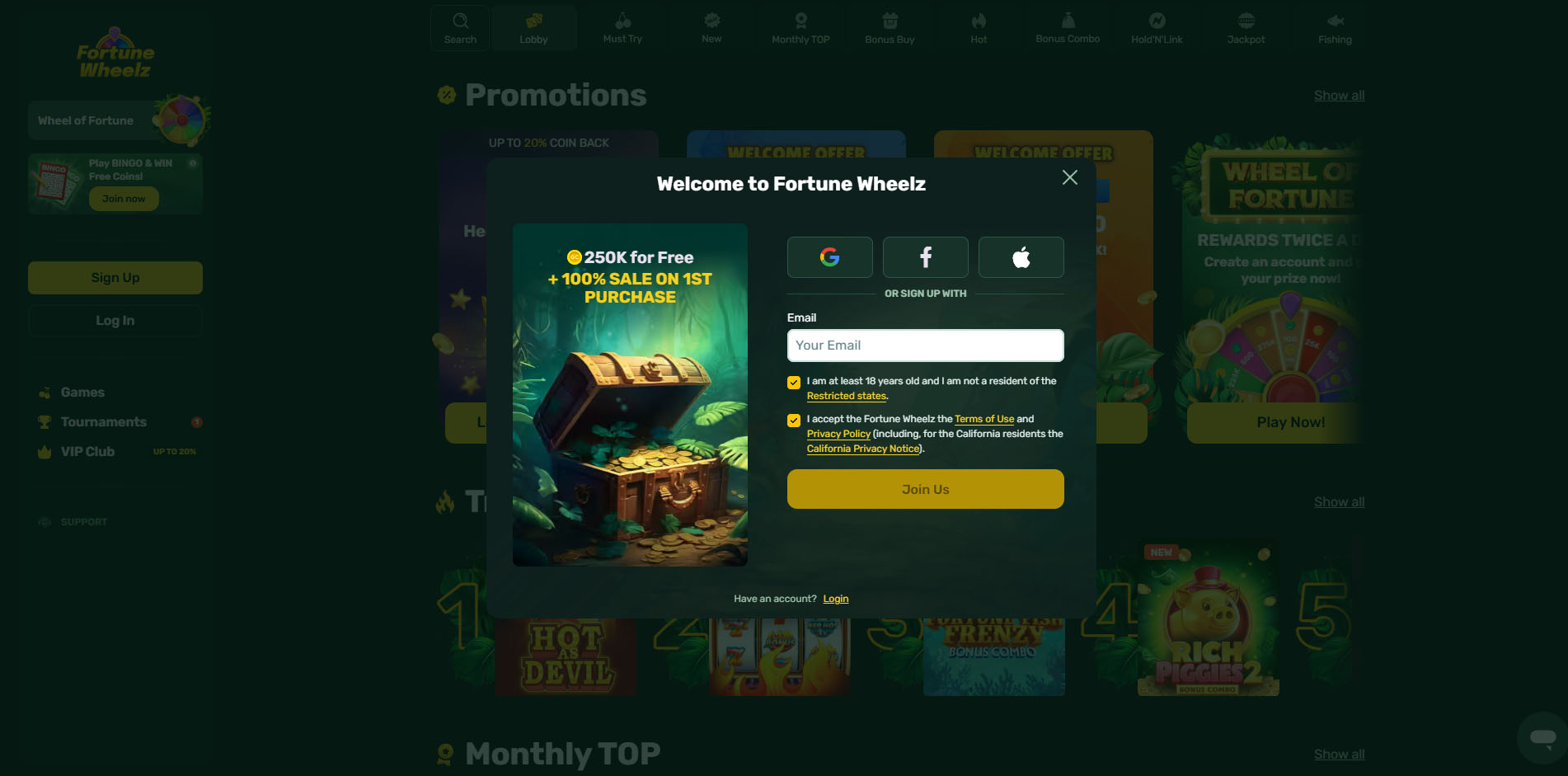 Fortune Wheelz Casino Review & No Deposit Bonus for 2025