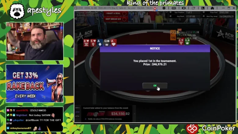 apestyles Won the OSS XL Title and $50K | PokerListings